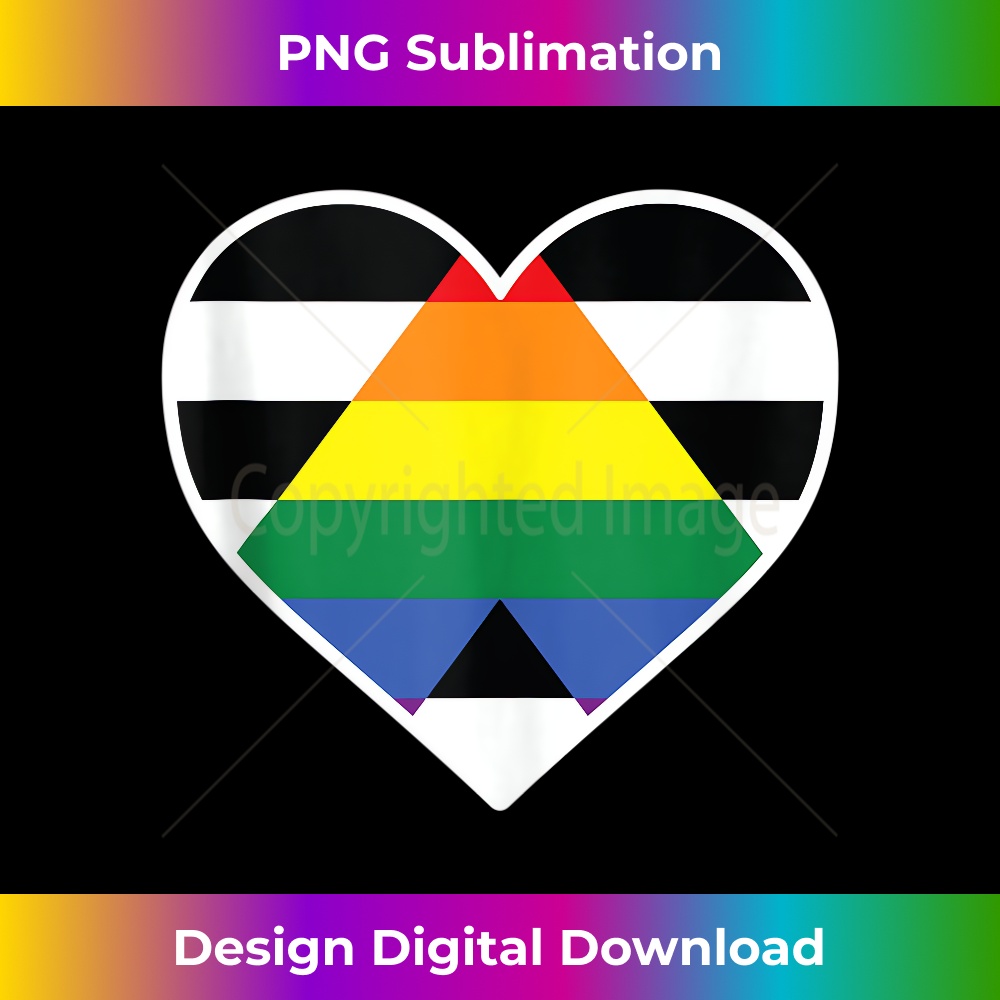 LGBTQ Straight Ally Flag Heart - LGBTQIA+ Straight Ally Tank | Inspire ...