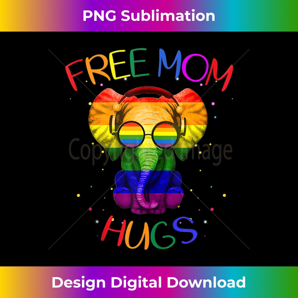 Free Mom Hugs Lgbt Elephant Rainbow Transgender Pride Month | Inspire ...