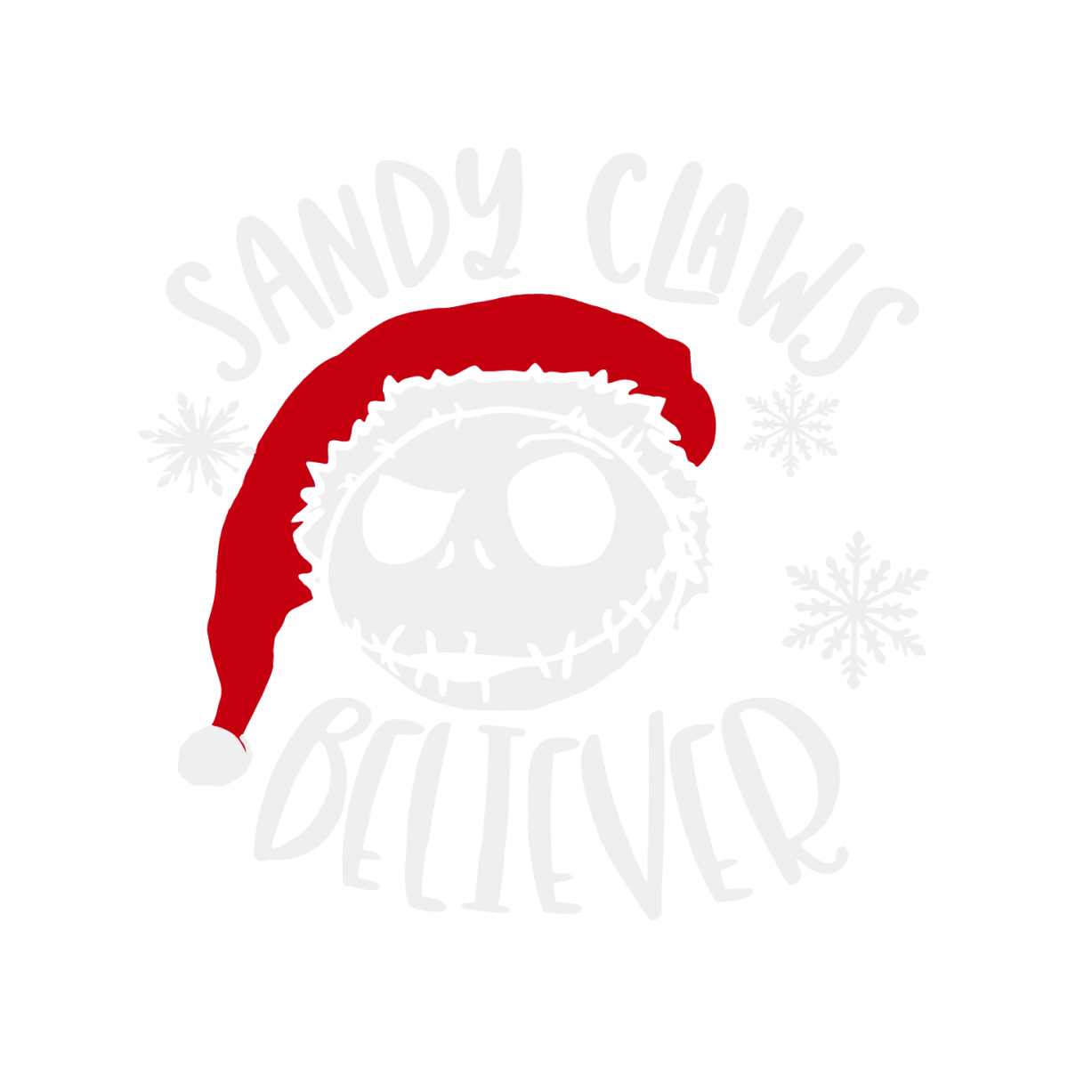 Sandy Claws Believer Jack Skellington SVG Digital File | Inspire Uplift