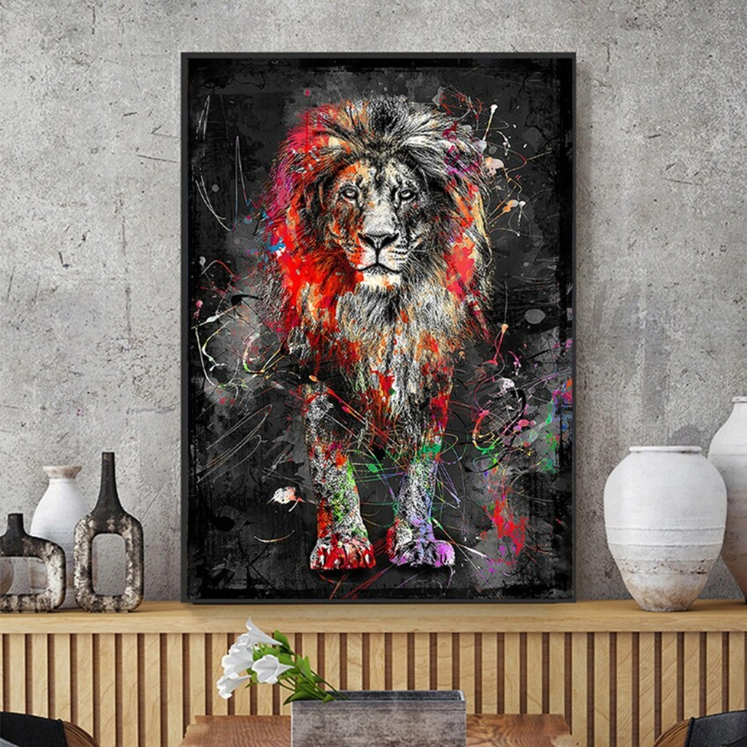 "Roar Majesty: Digital Lion Wall Art" JPG PNG PDF TIFF | Inspire Uplift