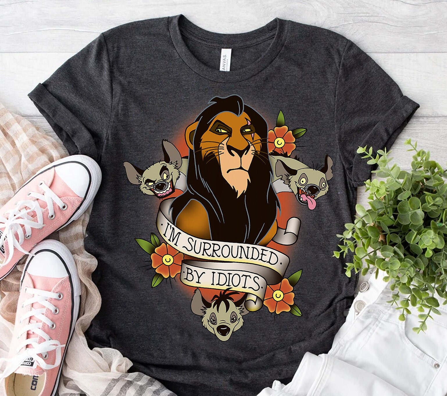 Disney Im Surrounded By Idiots Scar The Lion King Shirt, Dis - Inspire ...