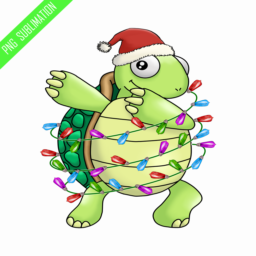 Christmas turtle retro christmas png - Inspire Uplift