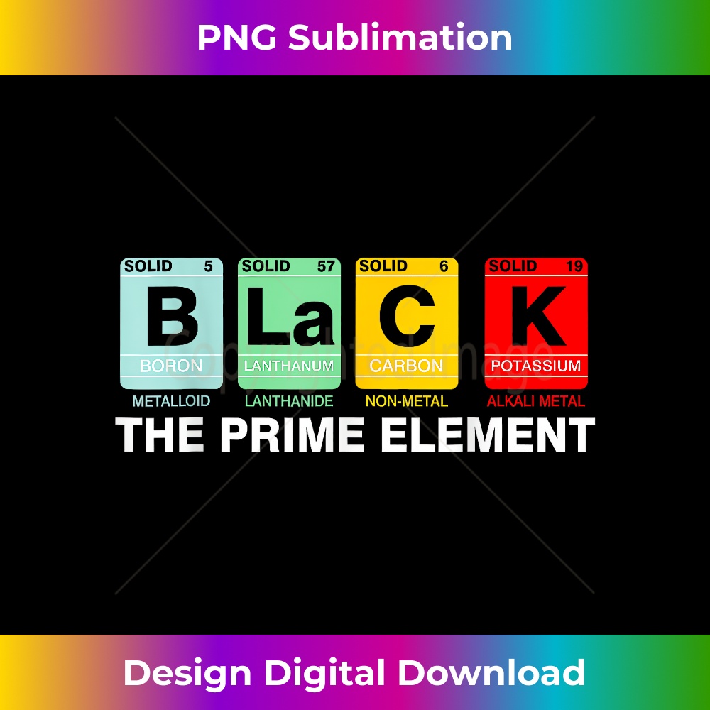 Black The Prime Element Black History Month Periodic T - Bes - Inspire Uplift