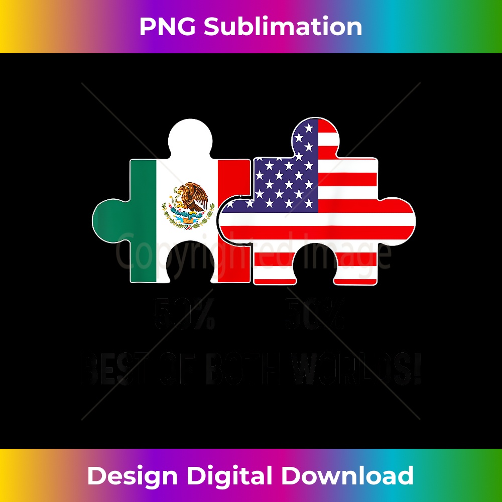 Half American Half Mexican Flag Combined Map Mexico U - Eco- | Inspire ...