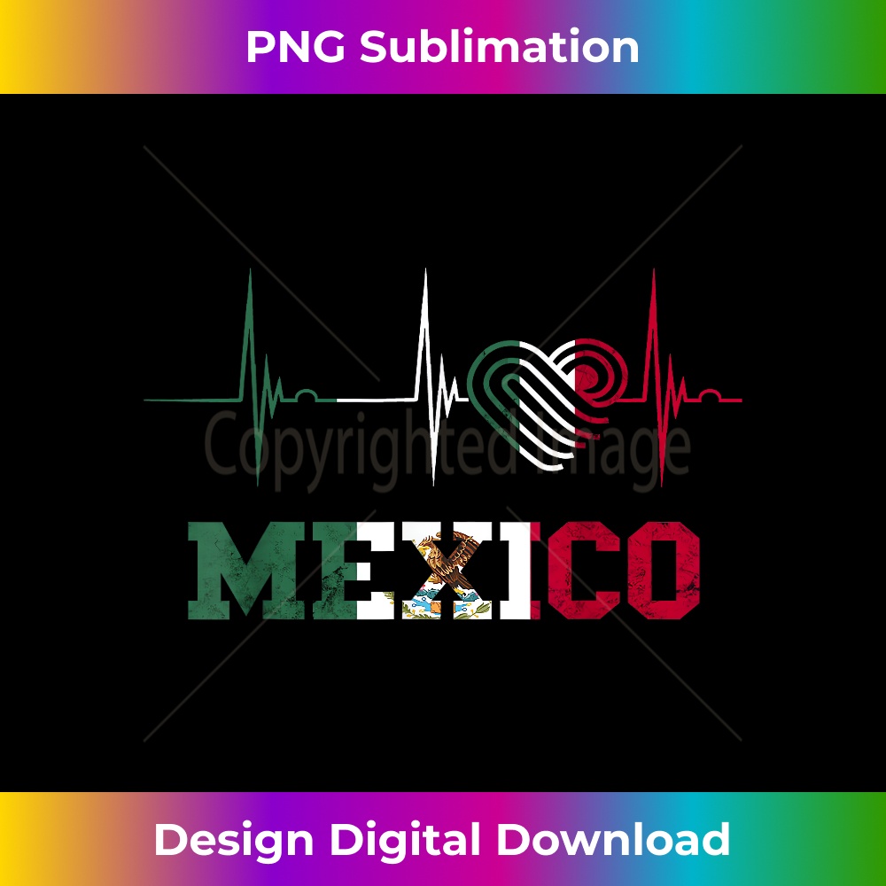 Mexico Heartbeat EKG Pulse Mexican Flag Heart Mexican P - So | Inspire Uplift