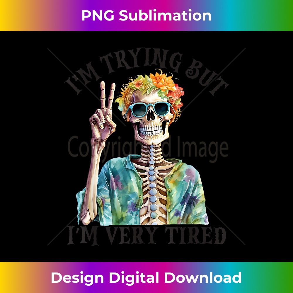 I'm Trying But I'm Very Tired Flower Skeleton Hallo - Urban | Inspire ...