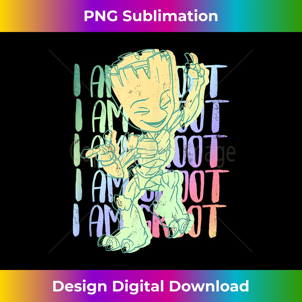 Marvel I Am Groot Happy Groot Neon Text Stack Tank T - Craft | Inspire ...