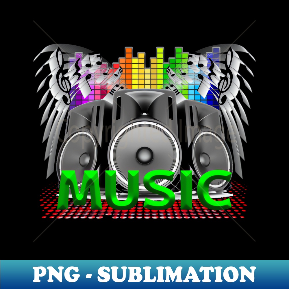 Music Is Life - PNG Transparent Sublimation Design - Defying | Inspire ...