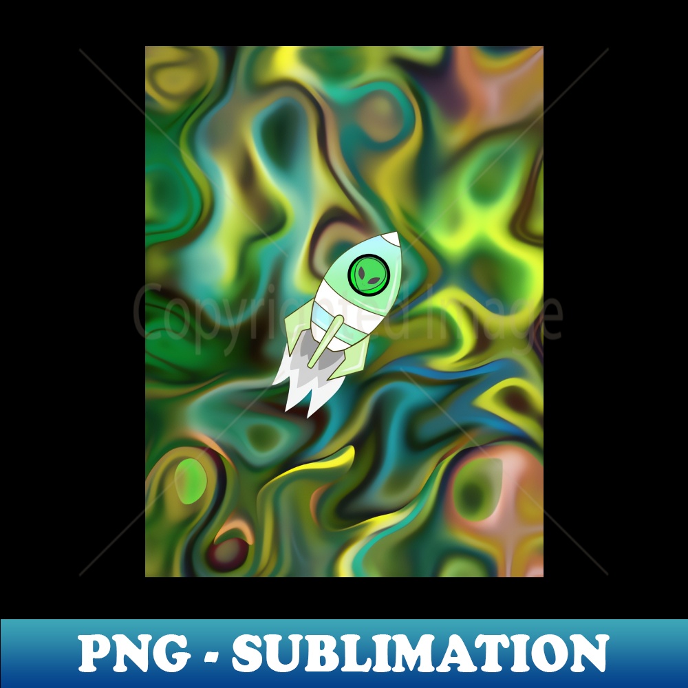 ALIEN Rocket In Space - High-Resolution PNG Sublimation File | Inspire ...