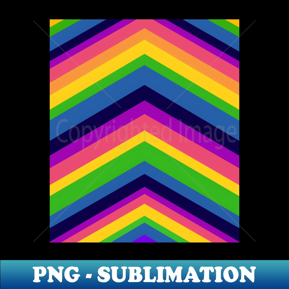 Colourful Rainbow Chevrons - PNG Transparent Digital Downloa - Inspire ...