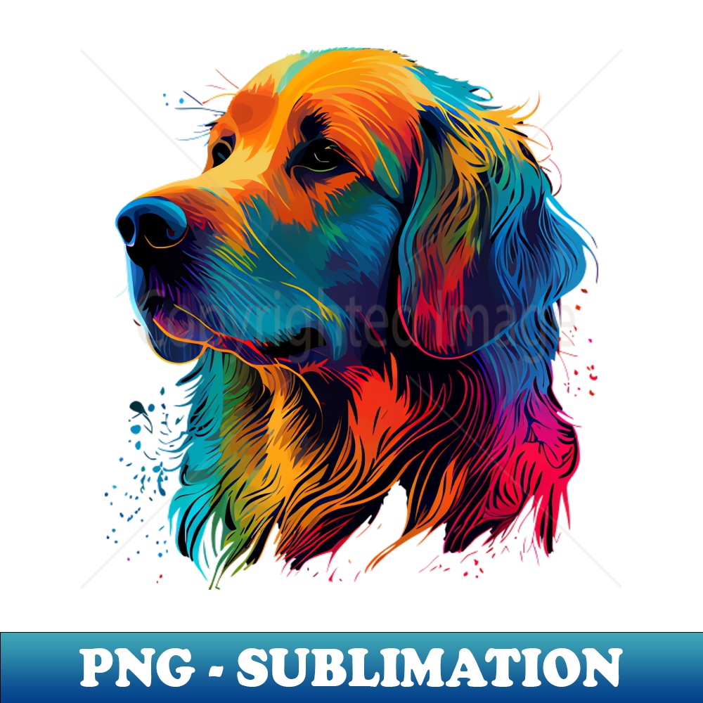 Golden Retriever - High-Resolution PNG Sublimation File - Un | Inspire ...