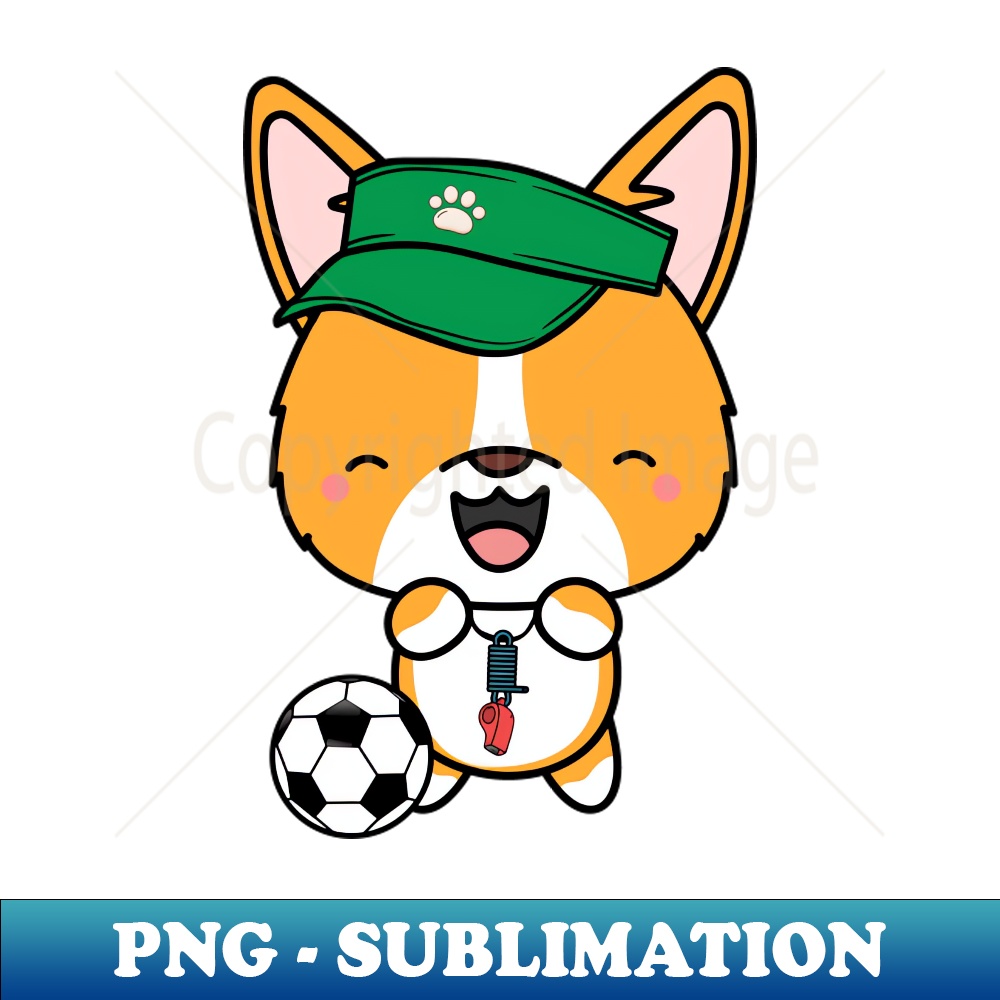 Corgi Playing Soccer - Retro PNG Sublimation Digital Downloa | Inspire ...