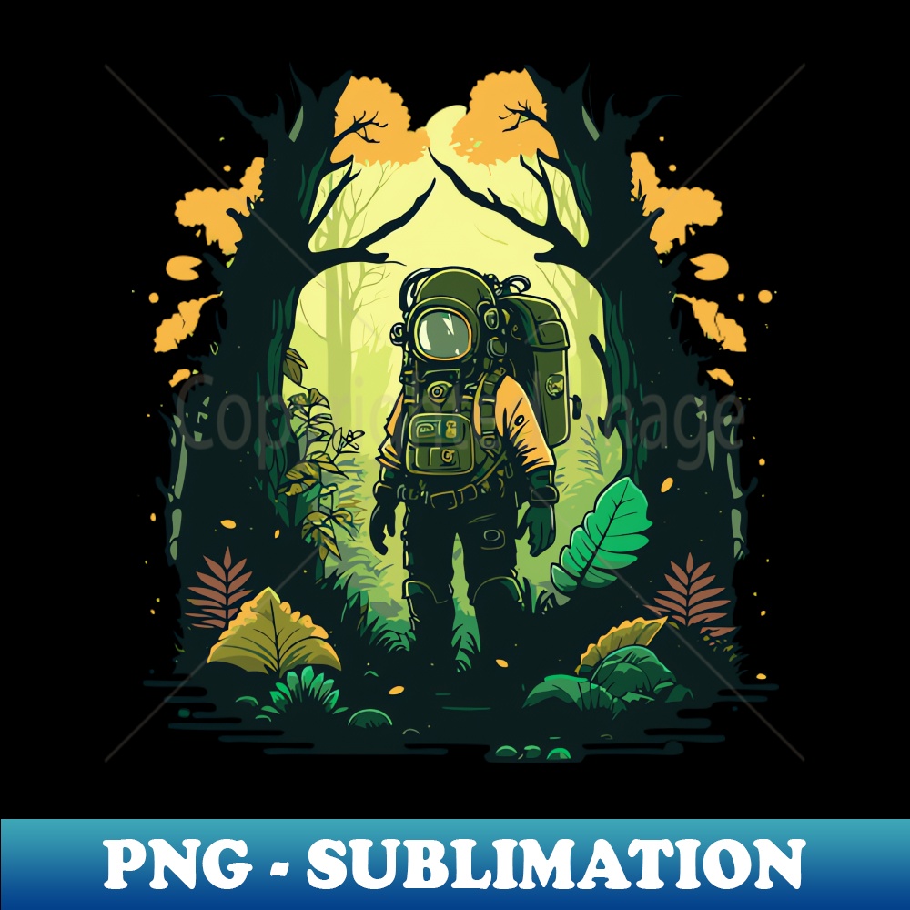 diver dive deep into the forest - Elegant Sublimation PNG Do | Inspire Uplift