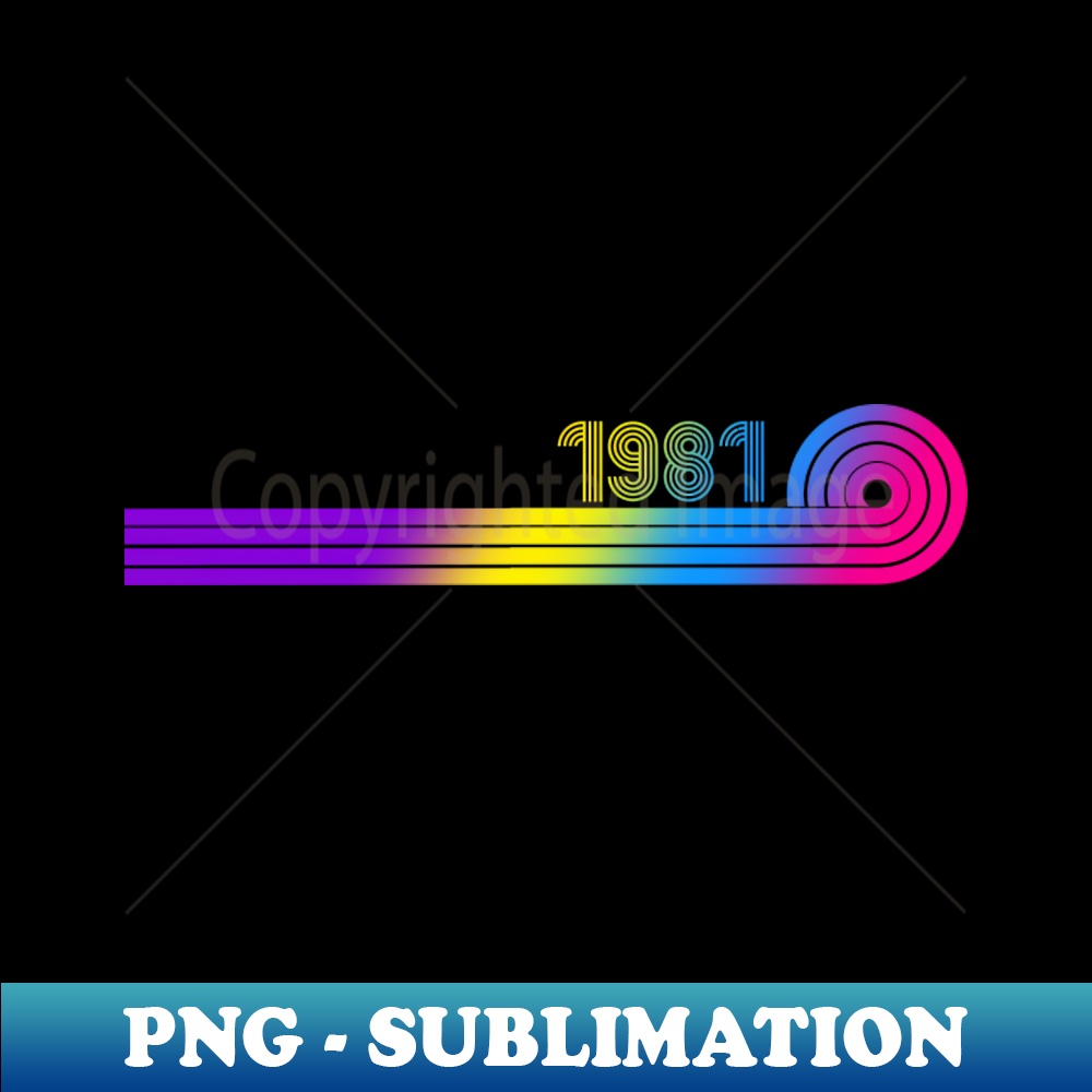 1981 Retro Vintage aesthetic design - PNG Transparent Sublim | Inspire ...