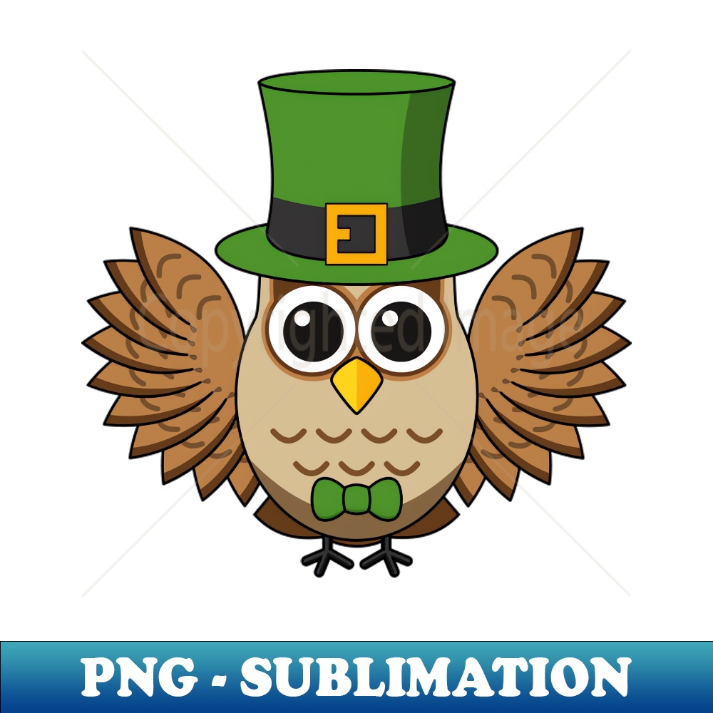 Cute St Patricks Day Owl Cartoon - Exclusive PNG Sublimation | Inspire ...