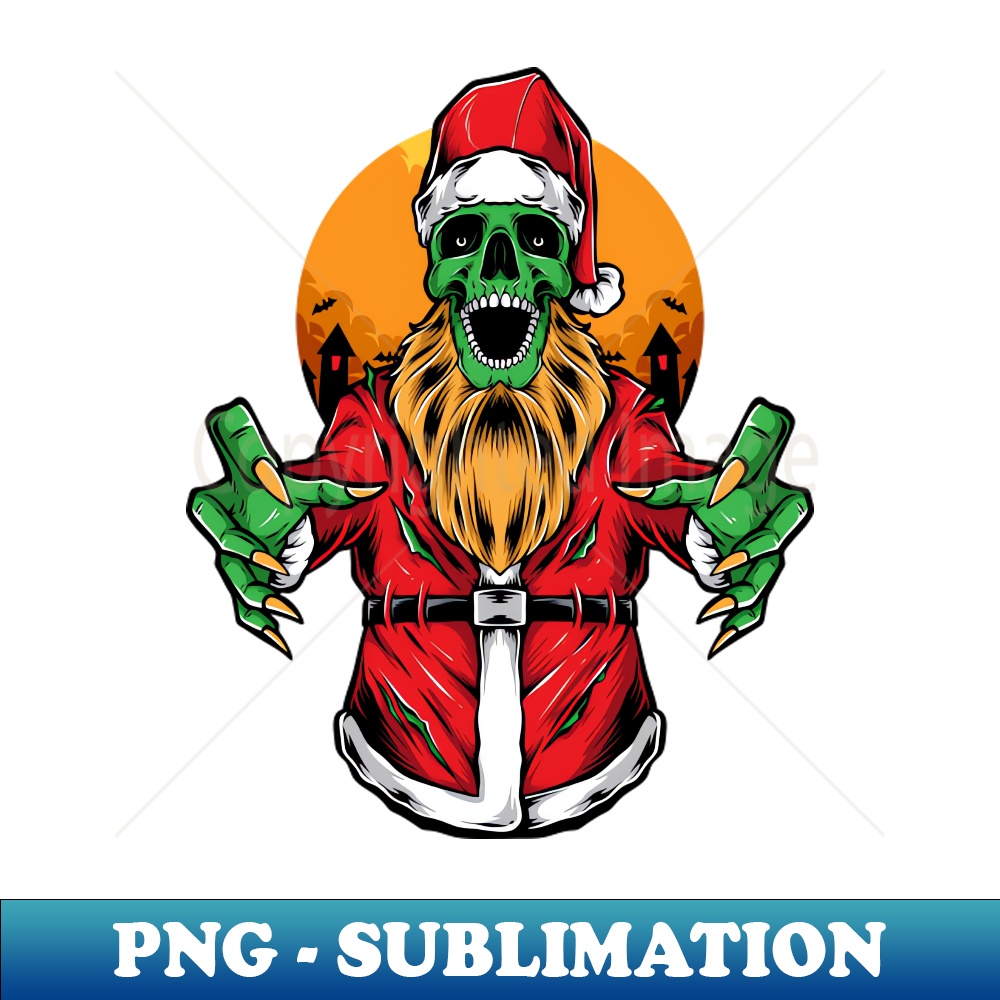Zombie Santa Scary - Vintage Sublimation PNG Download - Perf | Inspire ...