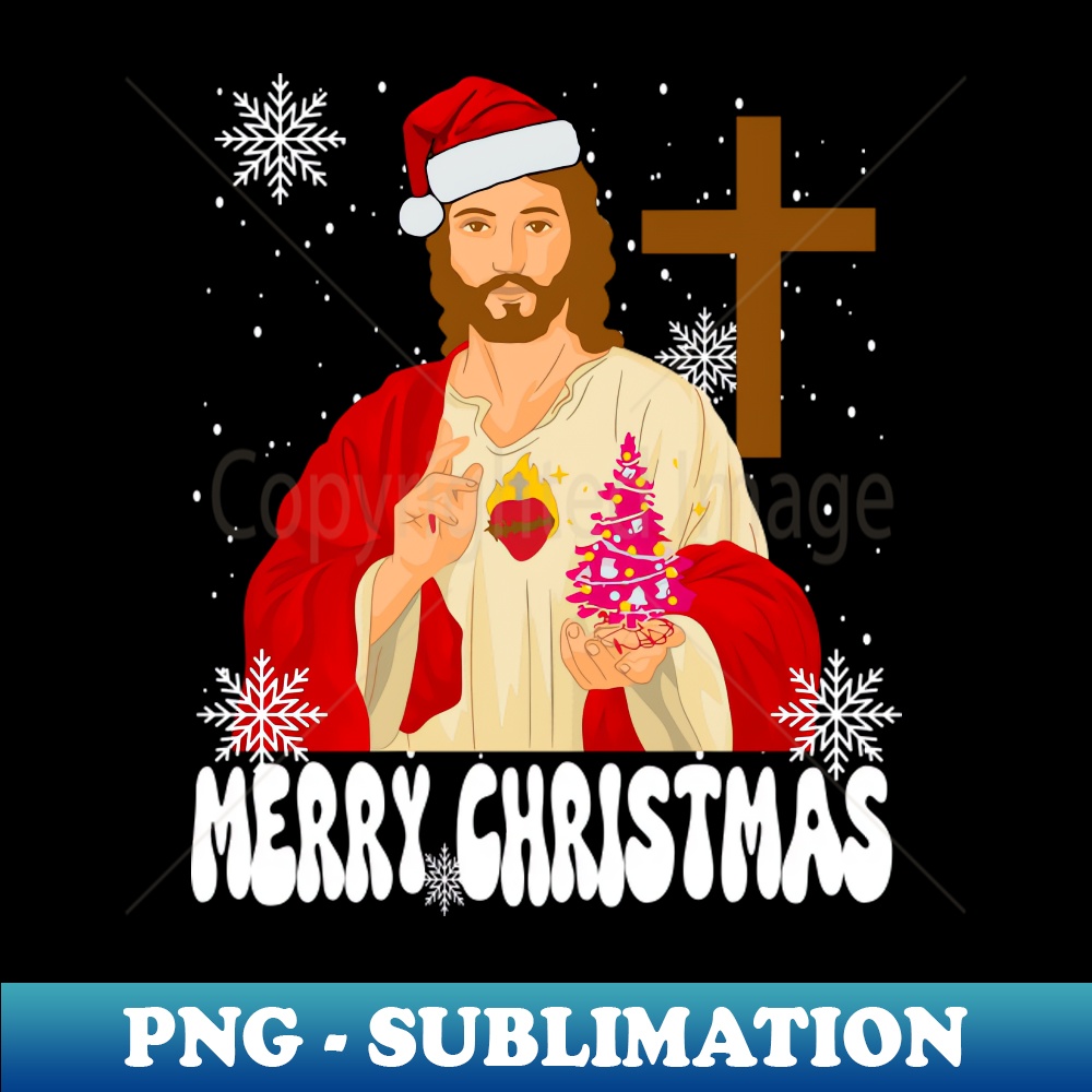Christmas Holiday Jesus Cross - Professional Sublimation Dig - Inspire ...