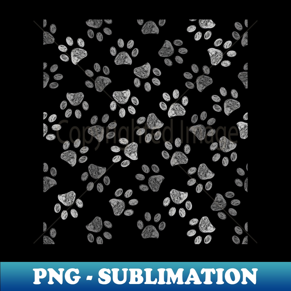 Doodle grey paw print - PNG Sublimation Digital Download - U | Inspire ...