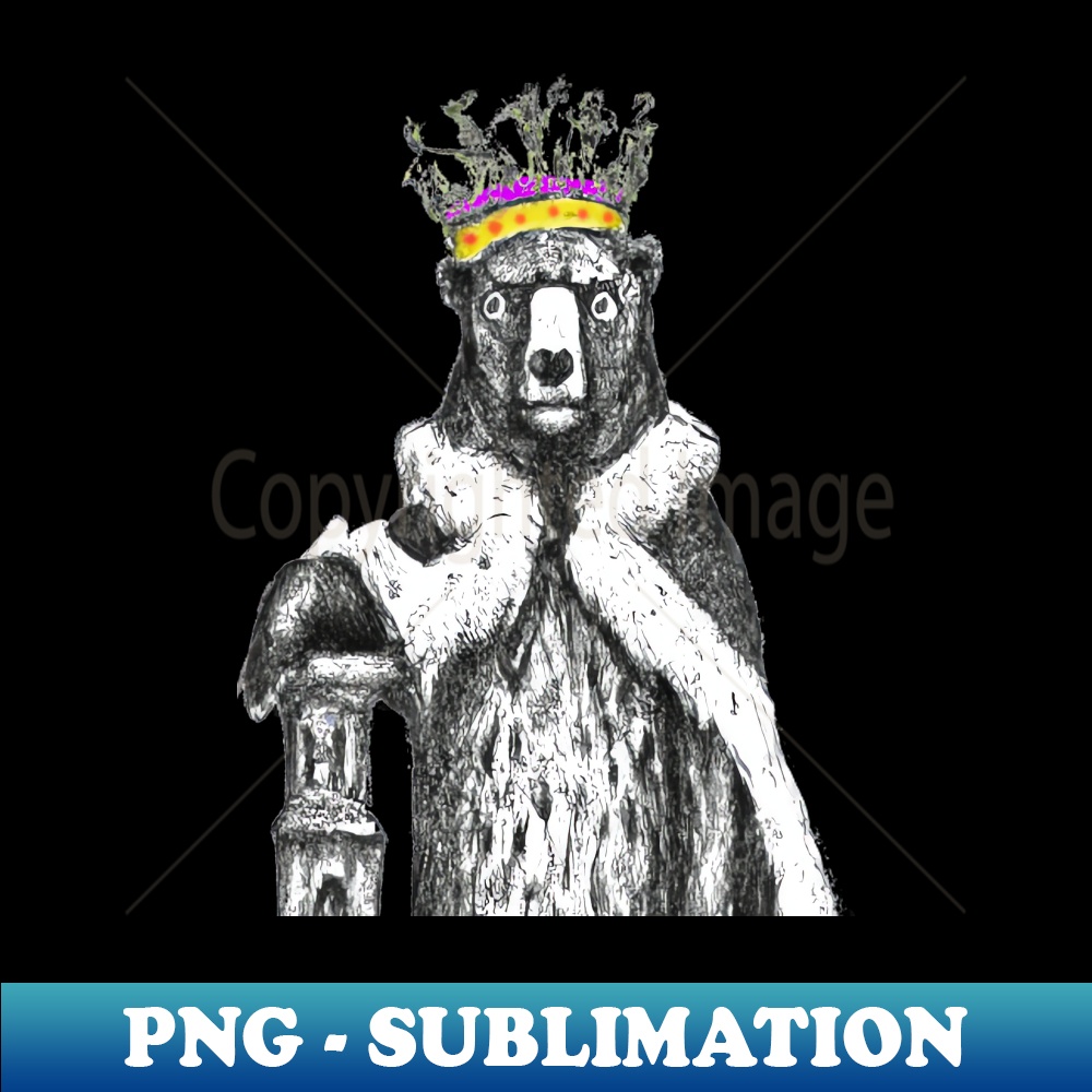 Royal Bear - PNG Transparent Sublimation Design - Enhance Yo - Inspire ...