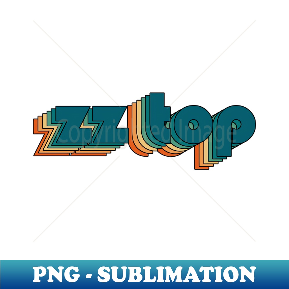 Zz Top Zz Top Retro Rainbow Typography Style 70s - Signatur | Inspire ...