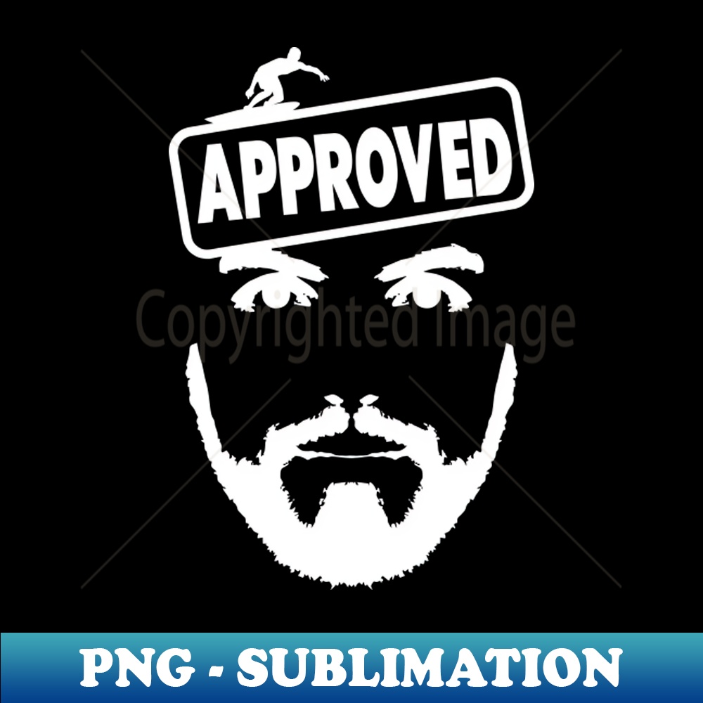 Surfing Approved - Man Face with Beard - Surfing - Decorativ - Inspire ...