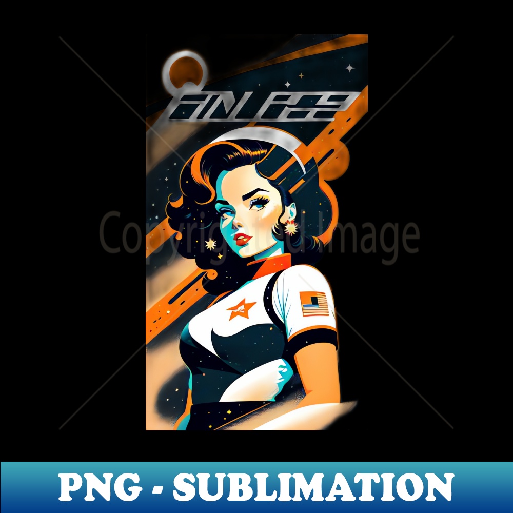 Space Pin Up Girl - Decorative Sublimation PNG File - Create | Inspire ...