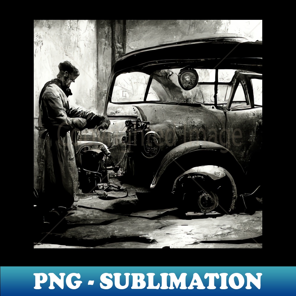 1930 mechanic working on his car - few minor repairs - PNG S | Inspire ...