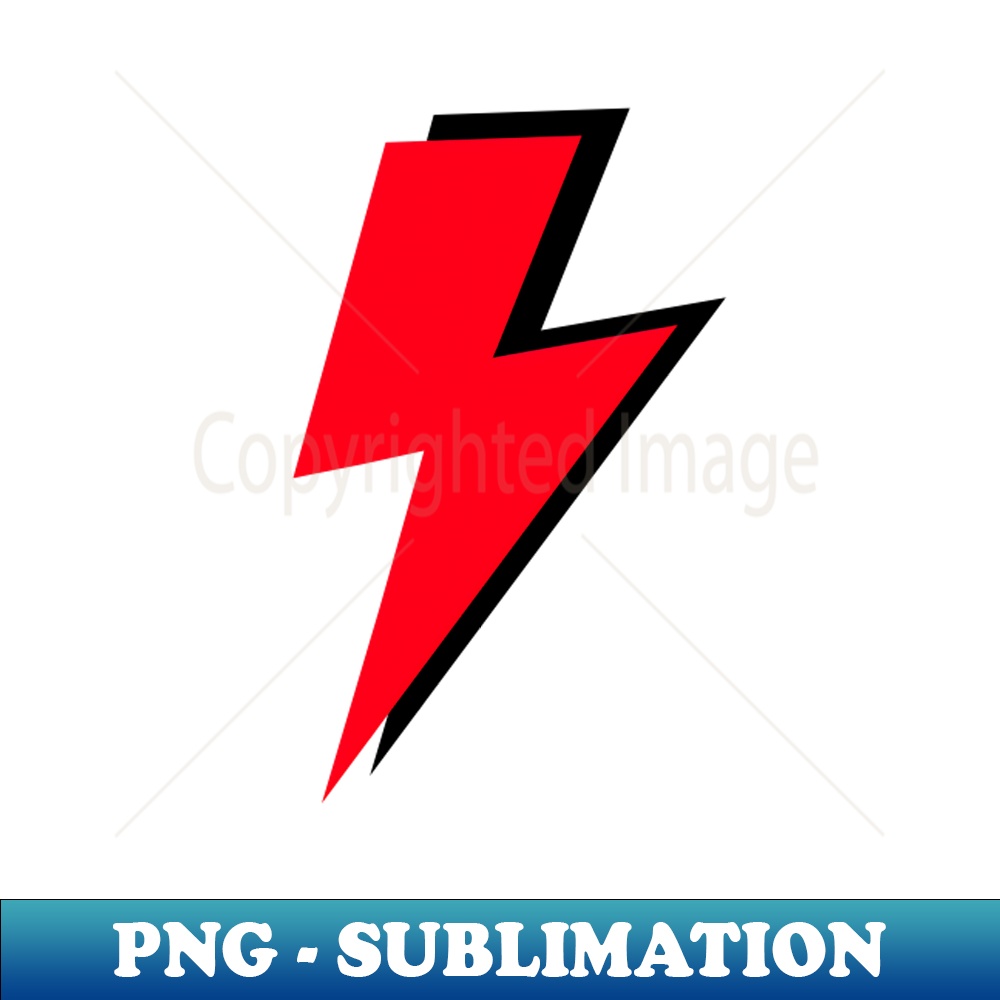 Red and Black Lightning - Retro PNG Sublimation Digital Down | Inspire ...