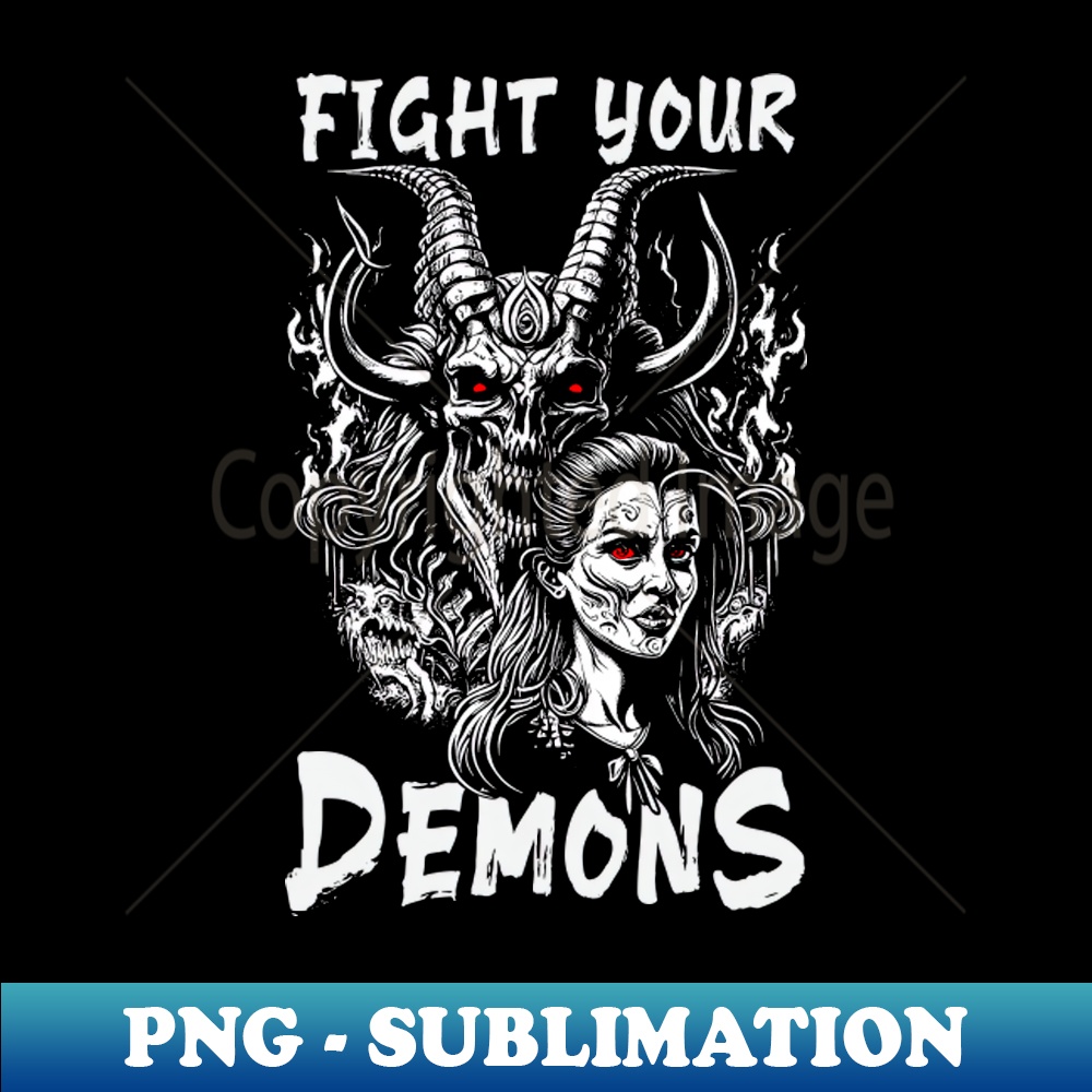 Fight Your Demons - PNG Transparent Digital Download File fo | Inspire ...
