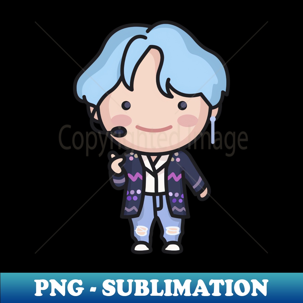 Cute Korean K-Pop Star Cartoon - Instant Sublimation Digital | Inspire ...