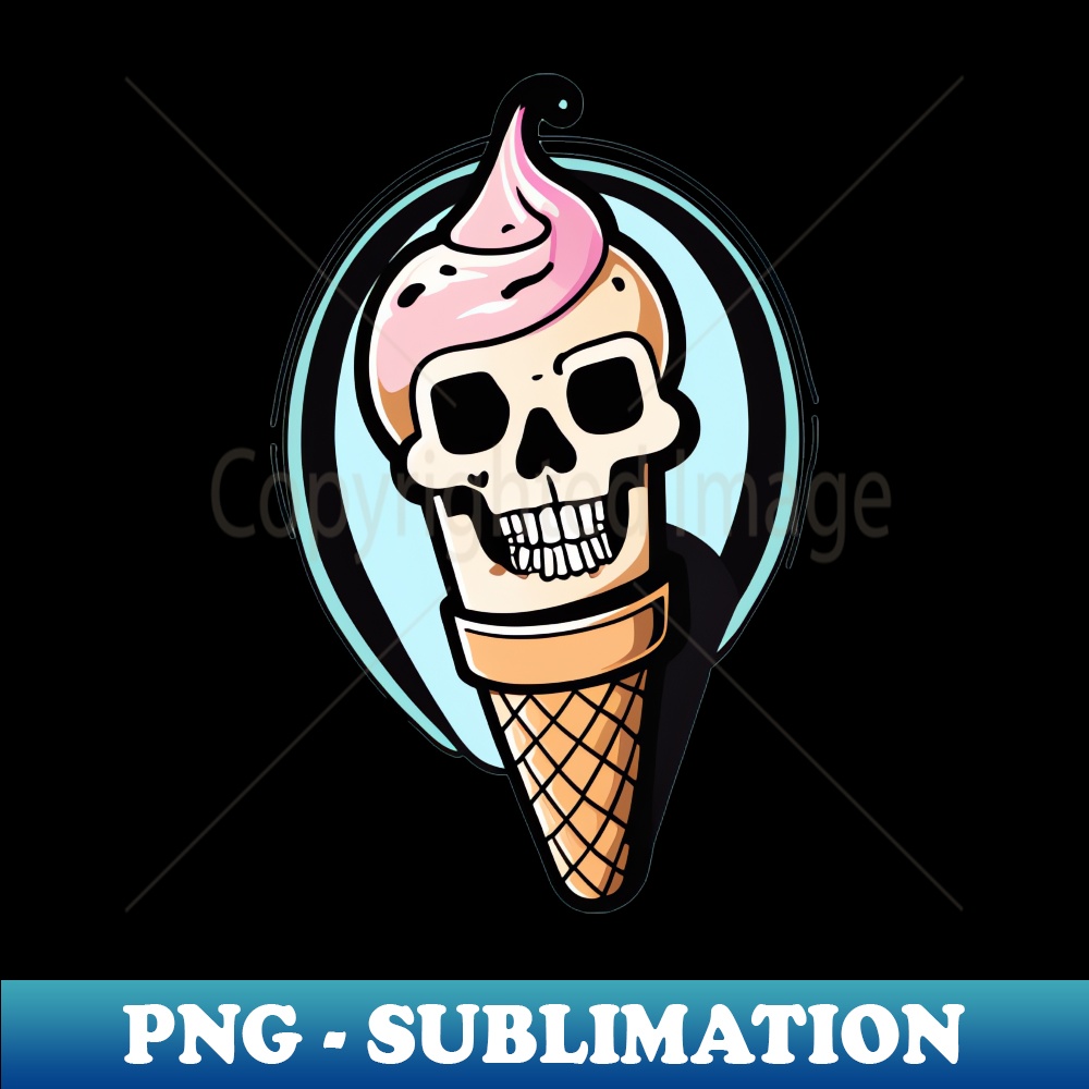 Skeleton skull I scream ice cream - PNG Transparent Digital | Inspire ...
