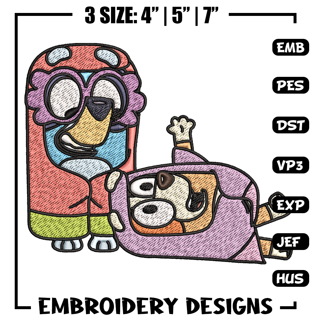 Bluey bingo Embroidery design, Bluey bingo Embroidery, Embro - Inspire ...