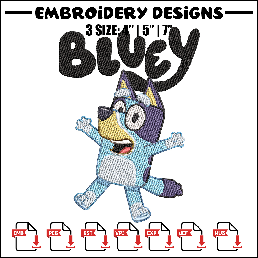 Bluey Embroidery, Bluey Cartoon Embroidery, cartoon Embroide - Inspire ...