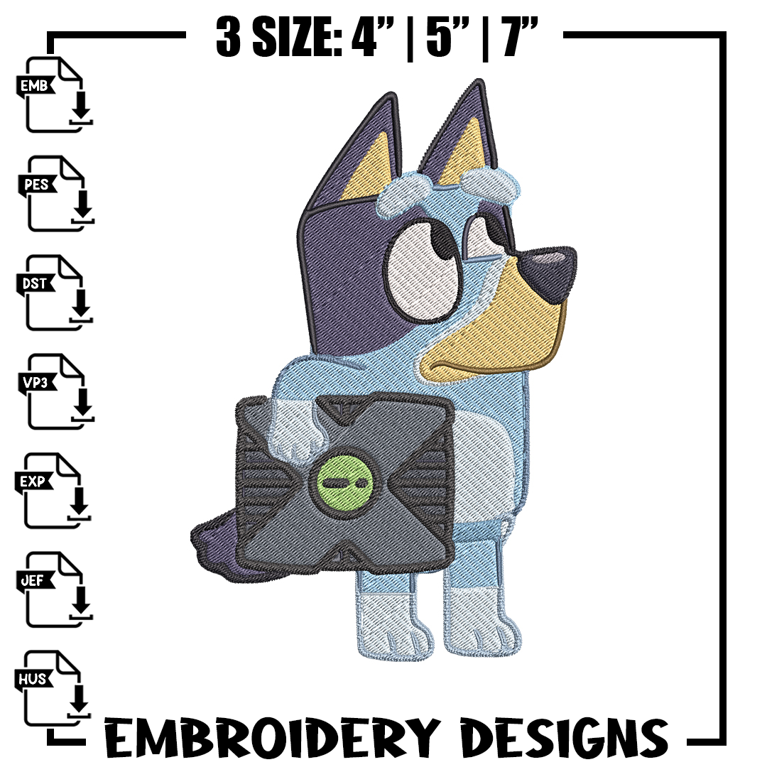 Bluey cartoon Embroidery, Bluey Embroidery, Embroidery File, | Inspire ...