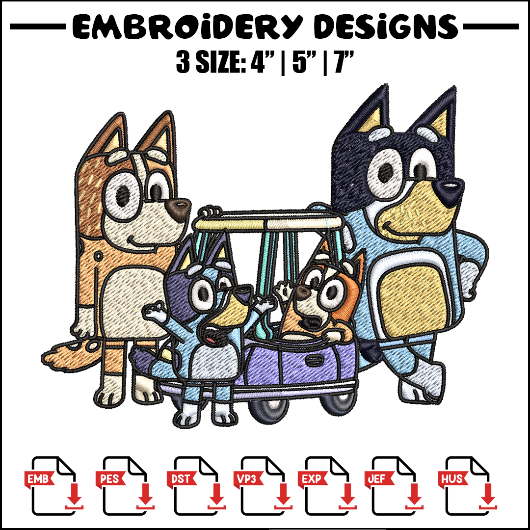 Bluey family embroidery design, Bluey Embroidery, Embroidery | Inspire ...