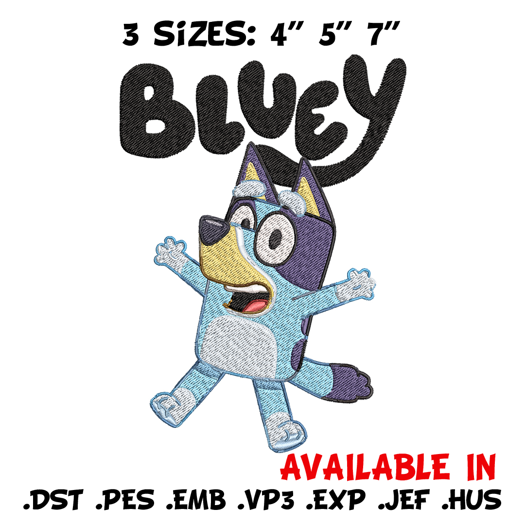 Bluey Embroidery, Bluey Cartoon Embroidery, cartoon Embroide - Inspire ...
