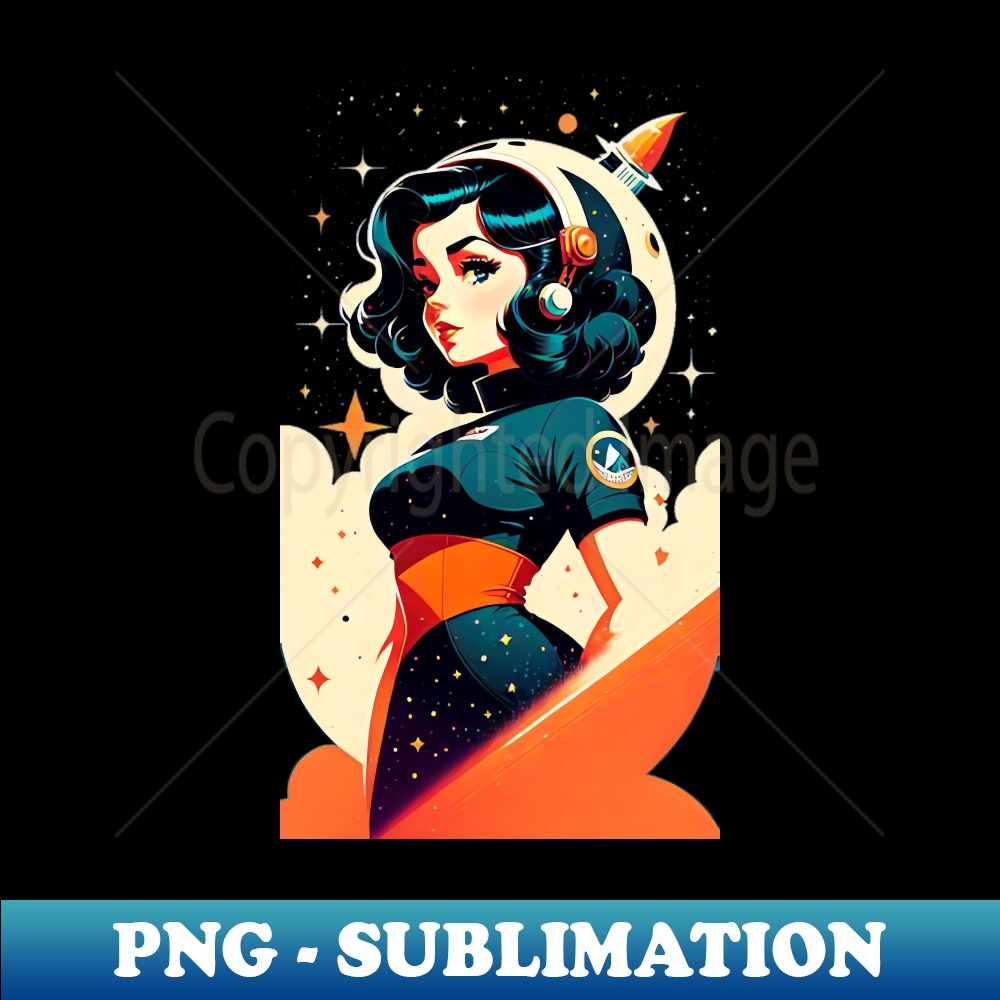 Space Pin Up Girl - Trendy Sublimation Digital Download - St | Inspire ...