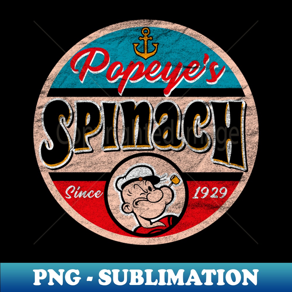 Popeyes Spinach Label - Signature Sublimation PNG File - Per | Inspire ...