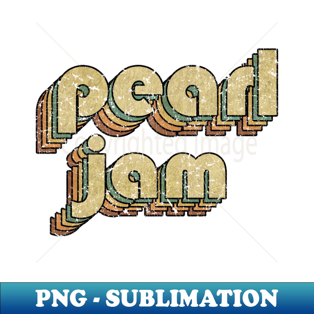 Pearl Jam Pearl Jam Vintage Rainbow Typography Style 70s - | Inspire Uplift