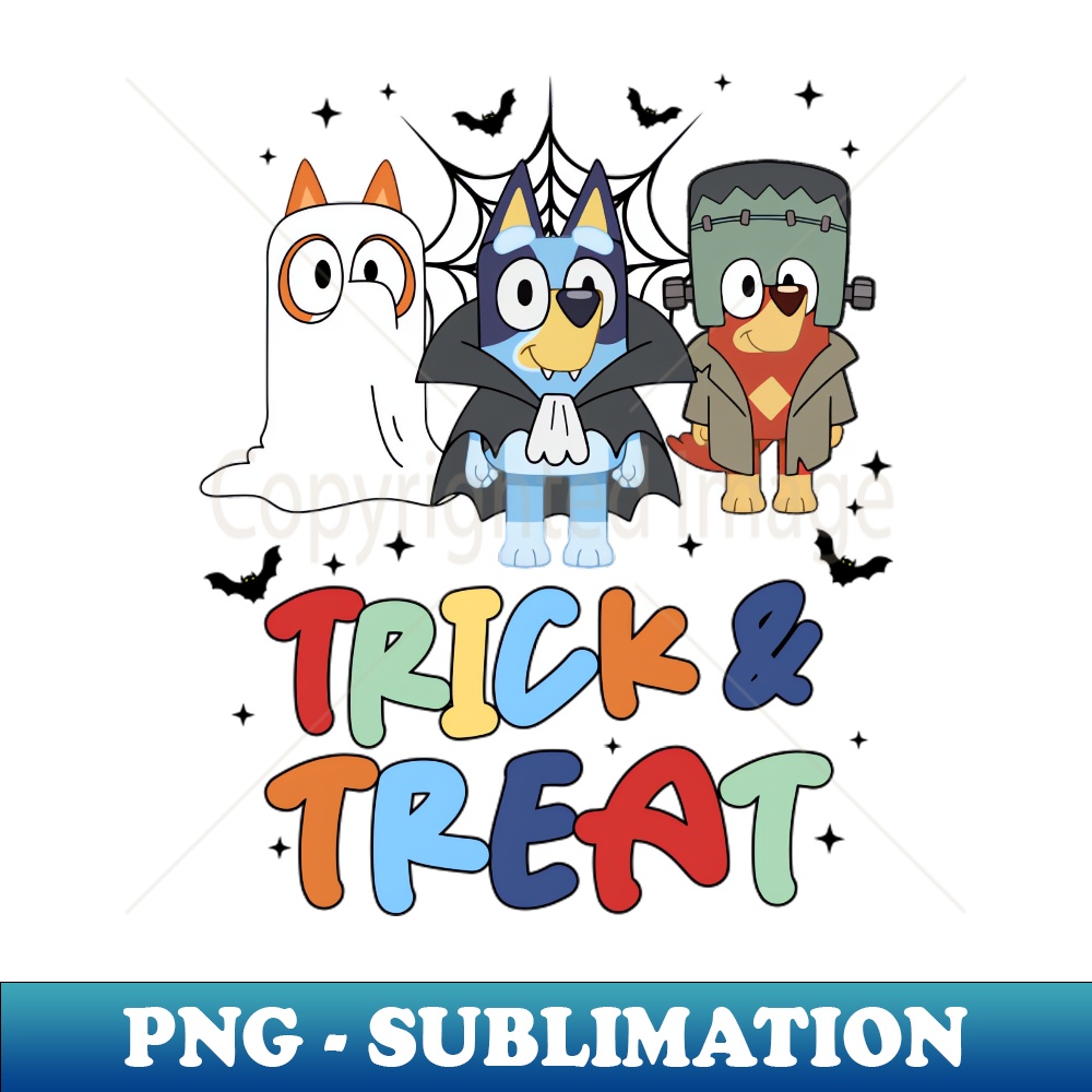 Bluey Trick Treat Halloween - PNG Transparent Sublimation D | Inspire ...