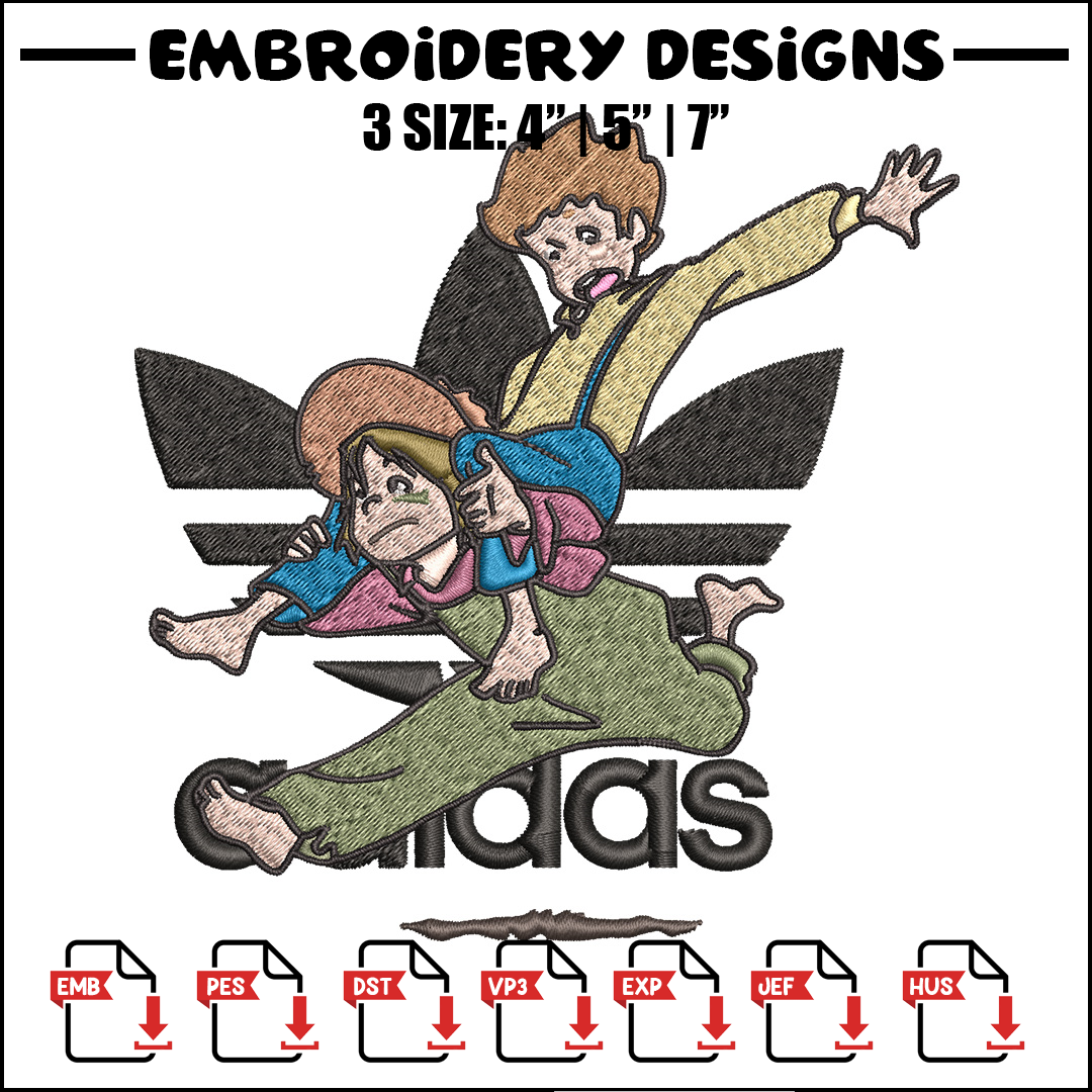 Cartoon adidas Embroidery Design, Adidas Embroidery, Embroid - Inspire ...
