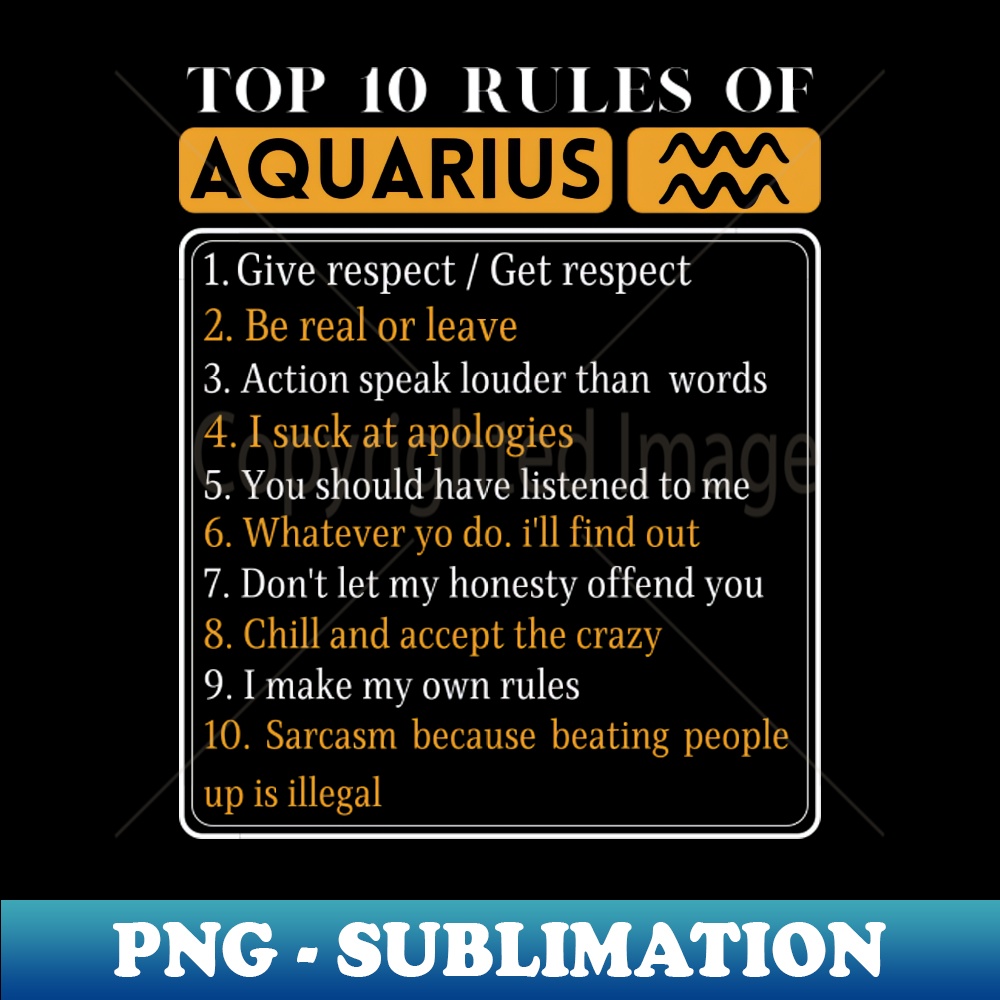 Top 10 rules of Aquarius Funny Aquarius 10 Rules Traits Fact - Inspire ...