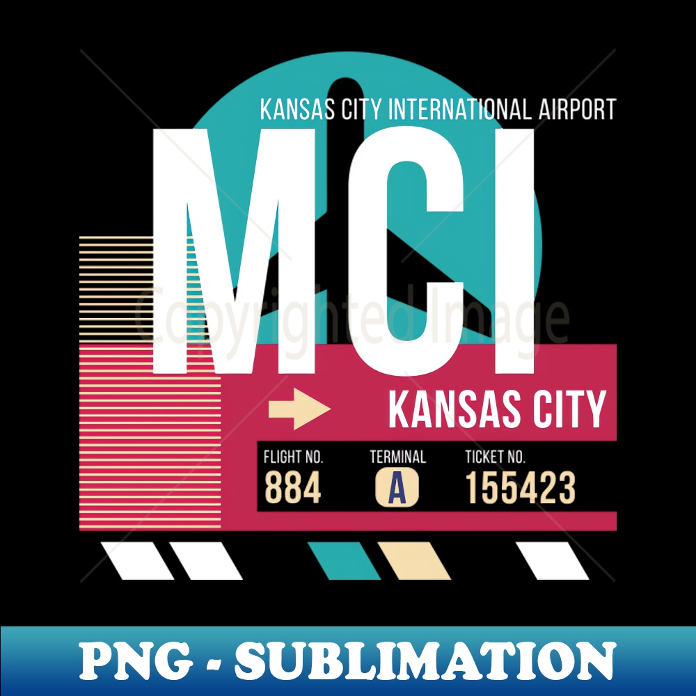 Kansas City Missouri MCI Airport Code Baggage Tag E - Elegan | Inspire ...
