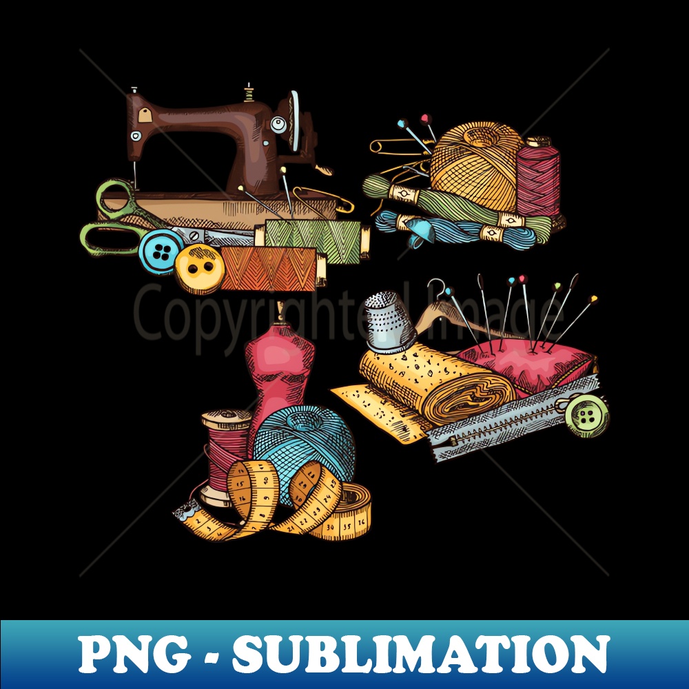 Sewing elements hand drawn - Digital Sublimation Download Fi | Inspire ...