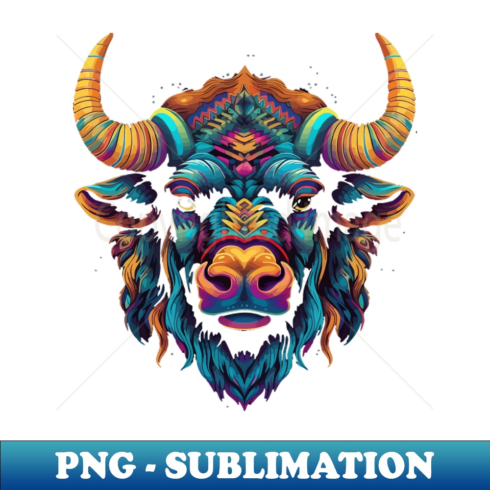 Bison Smiling - Signature Sublimation PNG File - Boost Your | Inspire Uplift