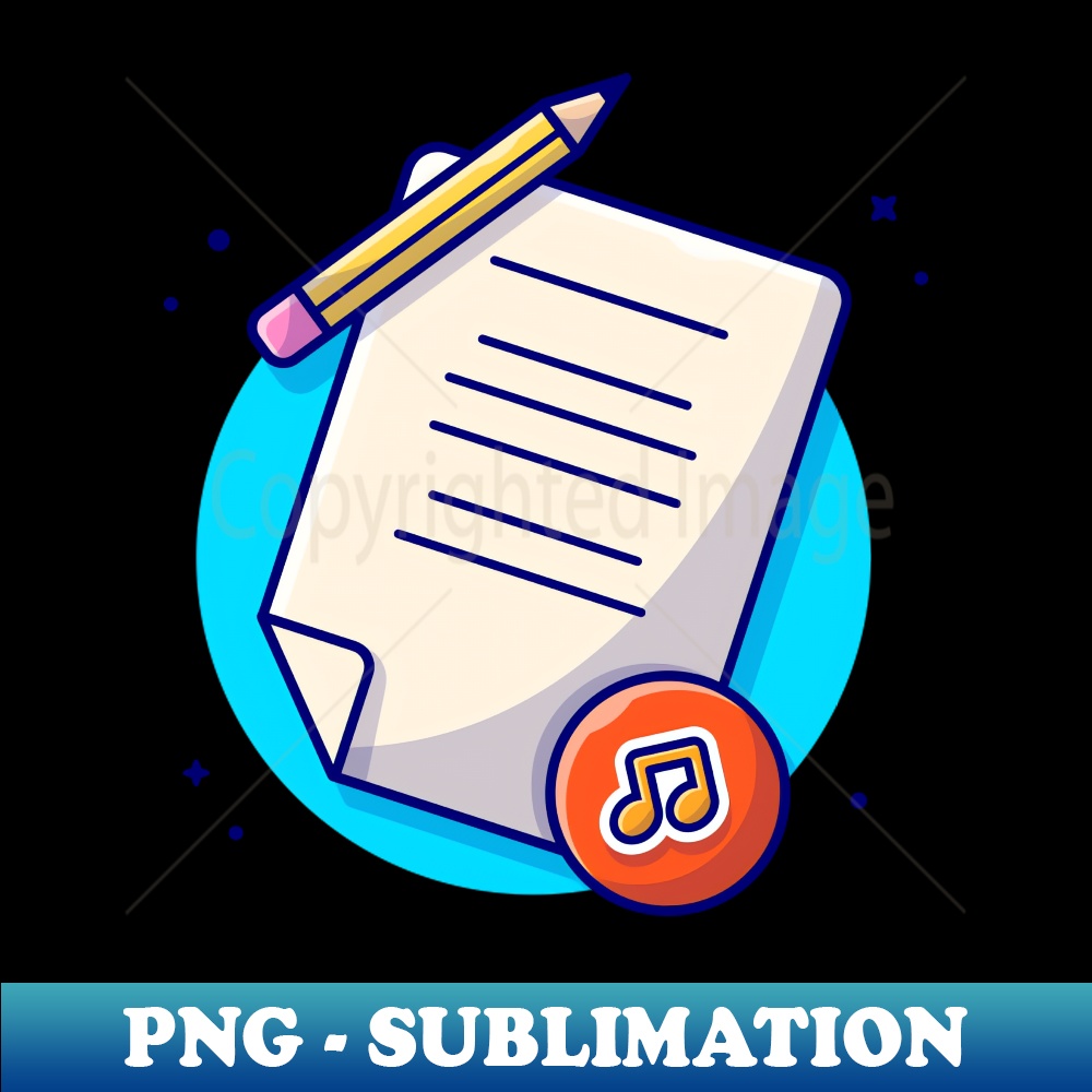 Music Lyrics with Pencil Tune and Note of Music Cartoon Vect | Inspire ...