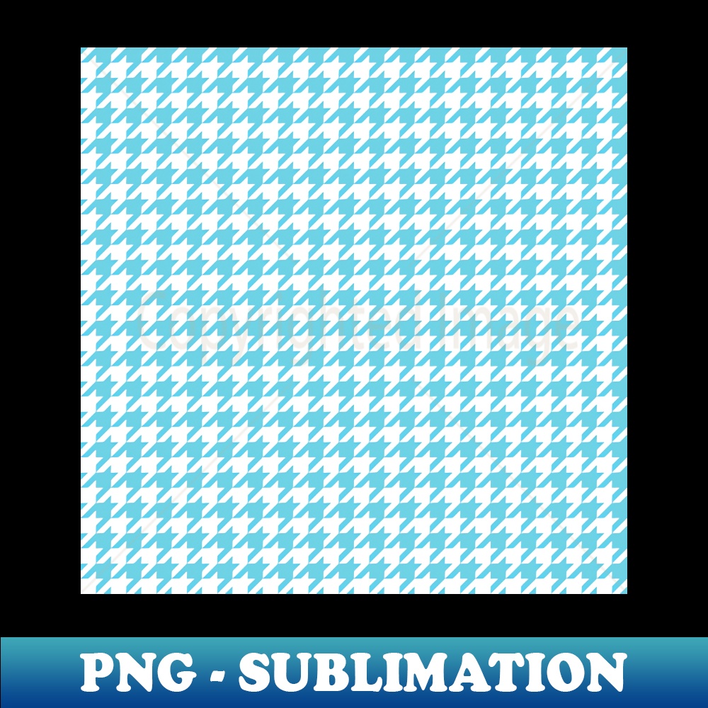 Classic Houndstooth Check Pattern in Light Blue and White - | Inspire ...