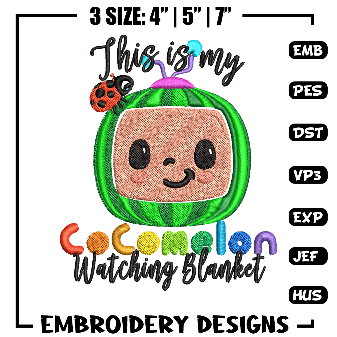 Cocomelon Logo Embroidery design, Cocomelon Embroidery, logo | Inspire ...