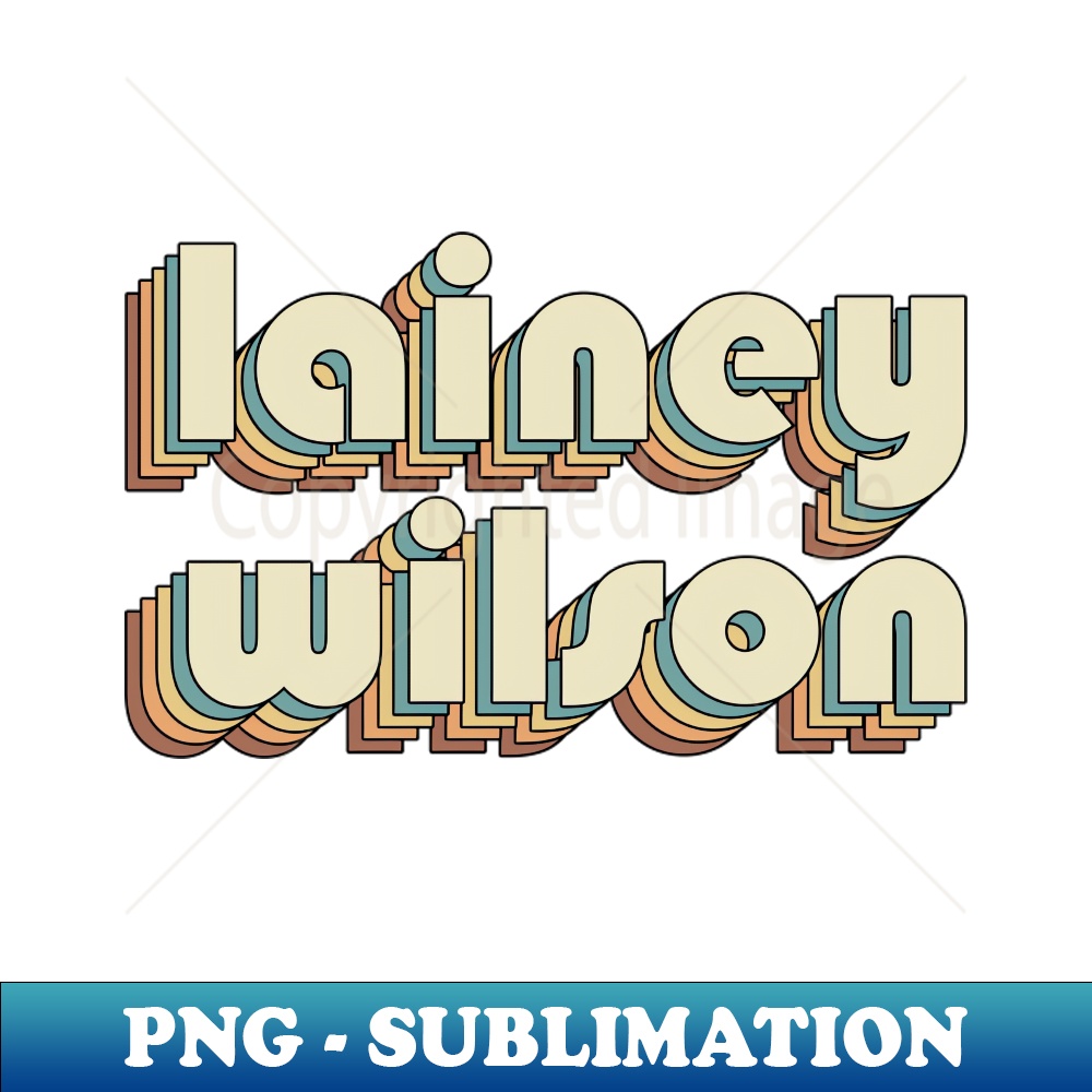 Lainey Wilson Retro Rainbow Typography Style 70s - High-Qu - Inspire Uplift