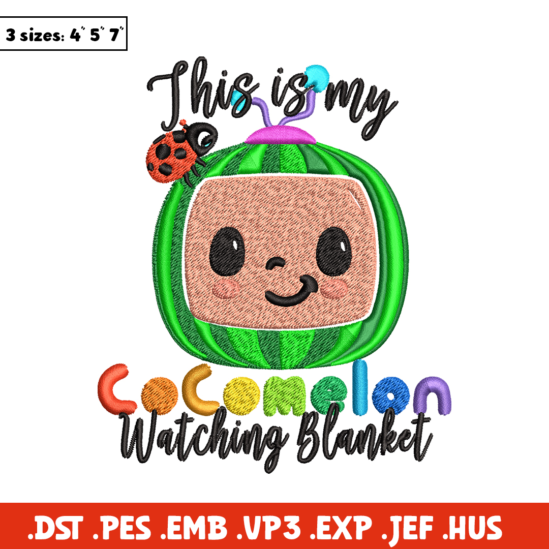 Cocomelon Logo Embroidery design, Cocomelon Embroidery, logo | Inspire ...